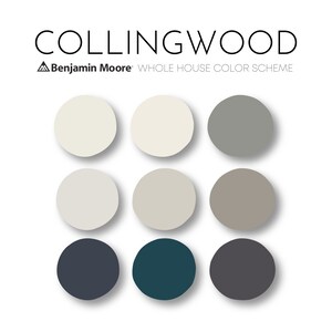 Collingwood Benjamin Moore Paint Palette Modern Neutral - Etsy