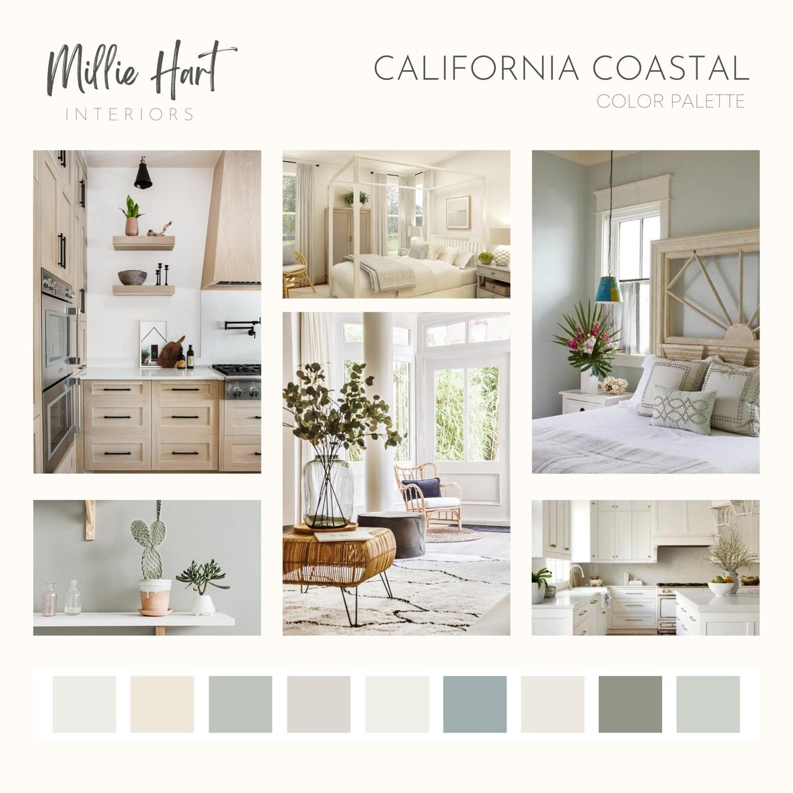 California Coastal Benjamin Moore Color Palette, Interior Paint Palette ...