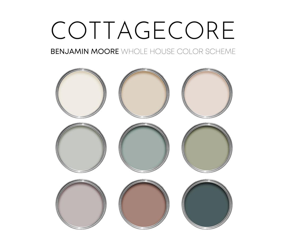 Cottagecore Benjamin Moore Paint Palette - Cozy Neutral Interior Paint ...