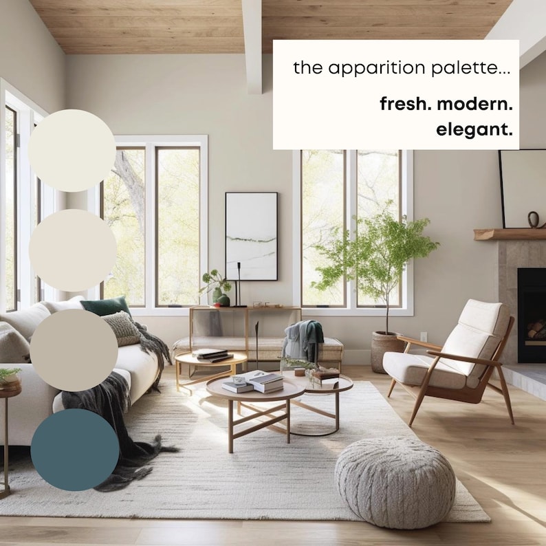 Apparition Benjamin Moore Paint Palette, Modern Interior Paint Colors ...