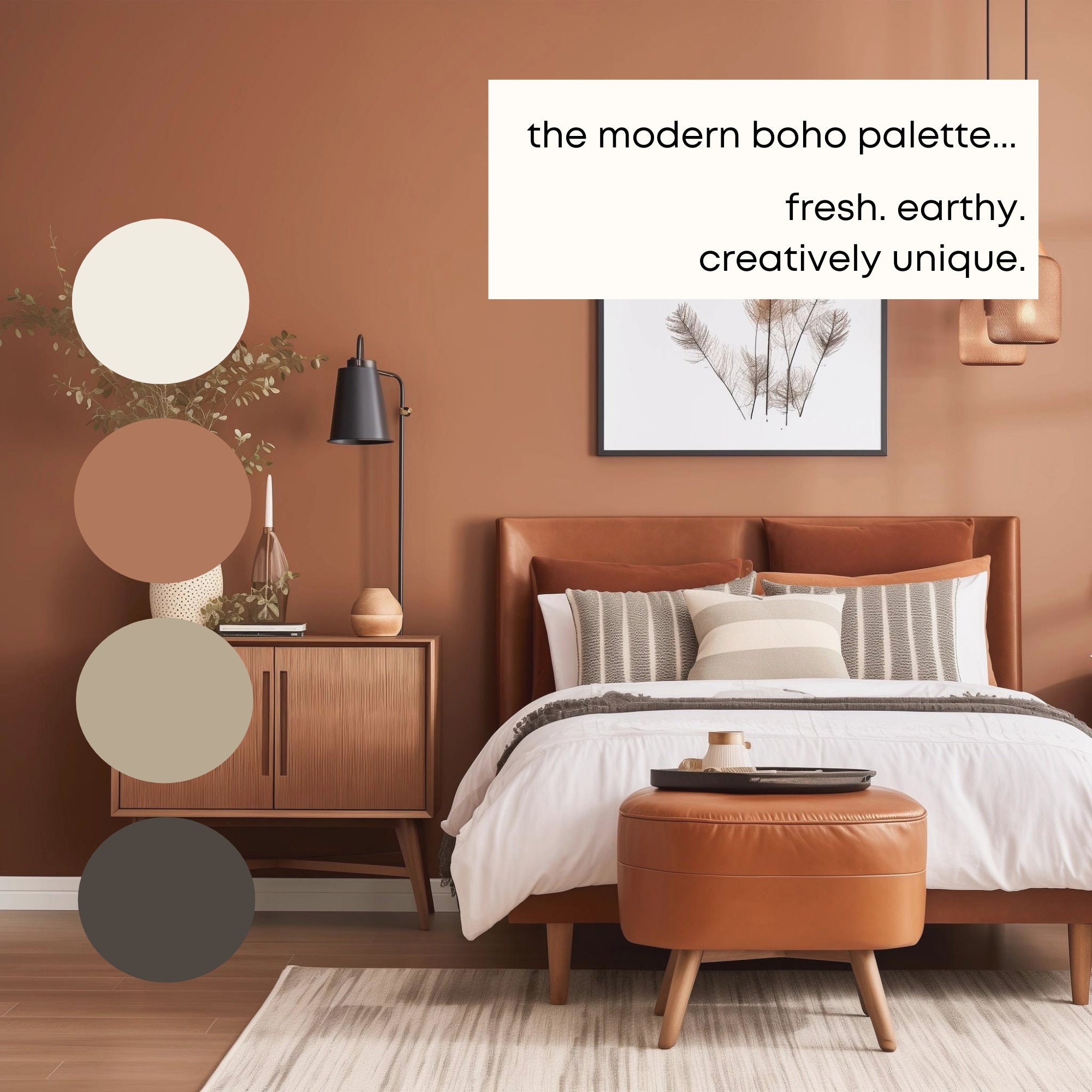 Modern Bohemian Benjamin Moore Paint Palette, Interior Paint Colors for ...