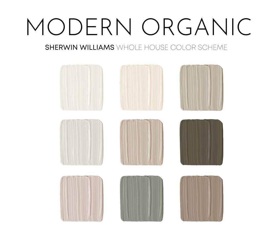 Modern Organic Sherwin Williams Paint Palette Modern Neutral Calm Boho ...