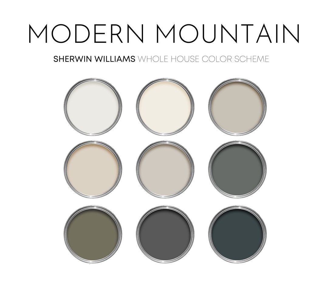 Modern Mountain Sherwin Williams Paint Palette - Modern Neutral ...