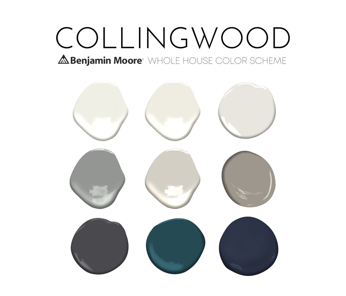 Collingwood Benjamin Moore Paint Palette Modern Neutral - Etsy