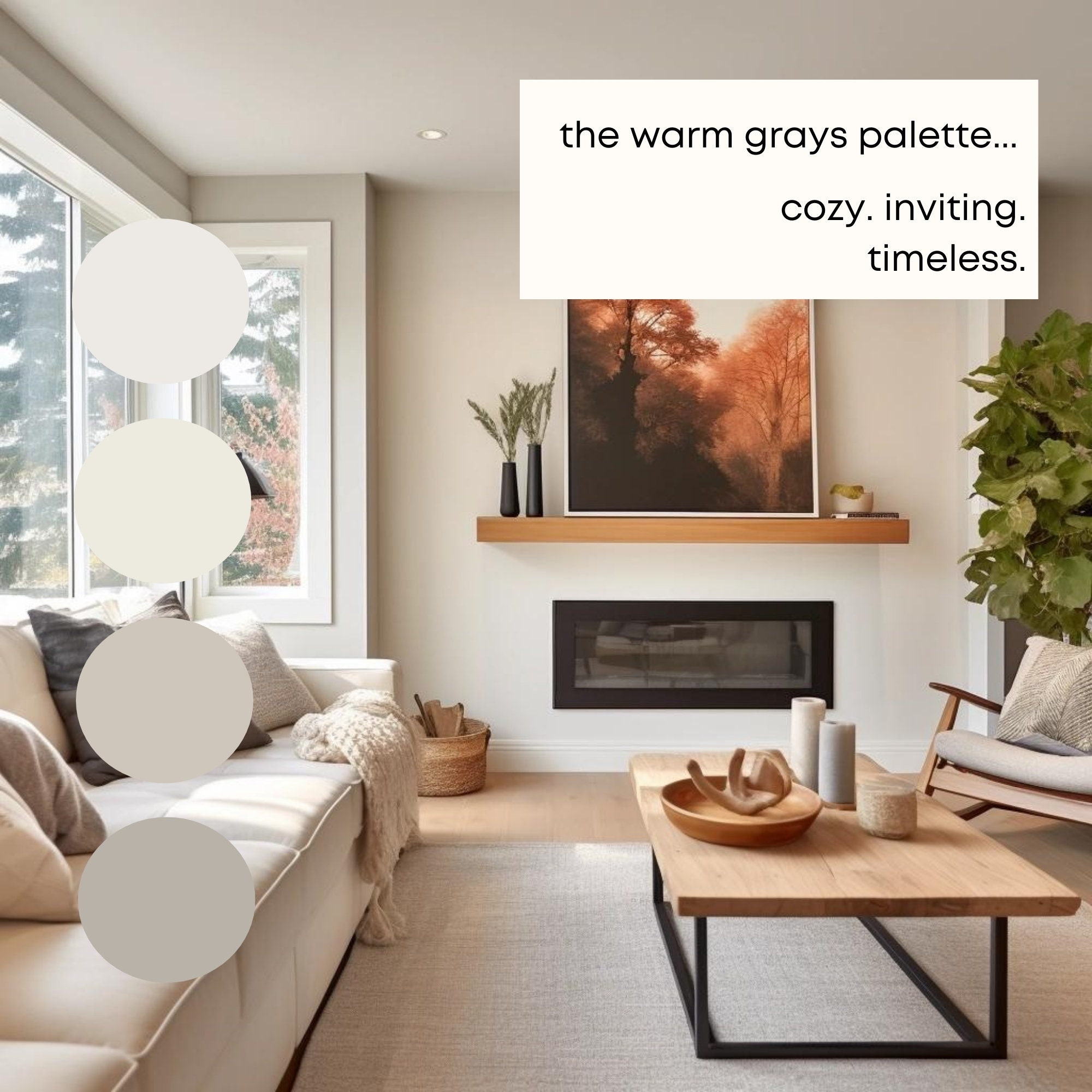 Warm Grays Sherwin Williams Paint Palette - Interior Paint Colors for ...
