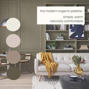 Modern Organic Sherwin Williams Paint Palette, Modern Neutral Calm Boho ...
