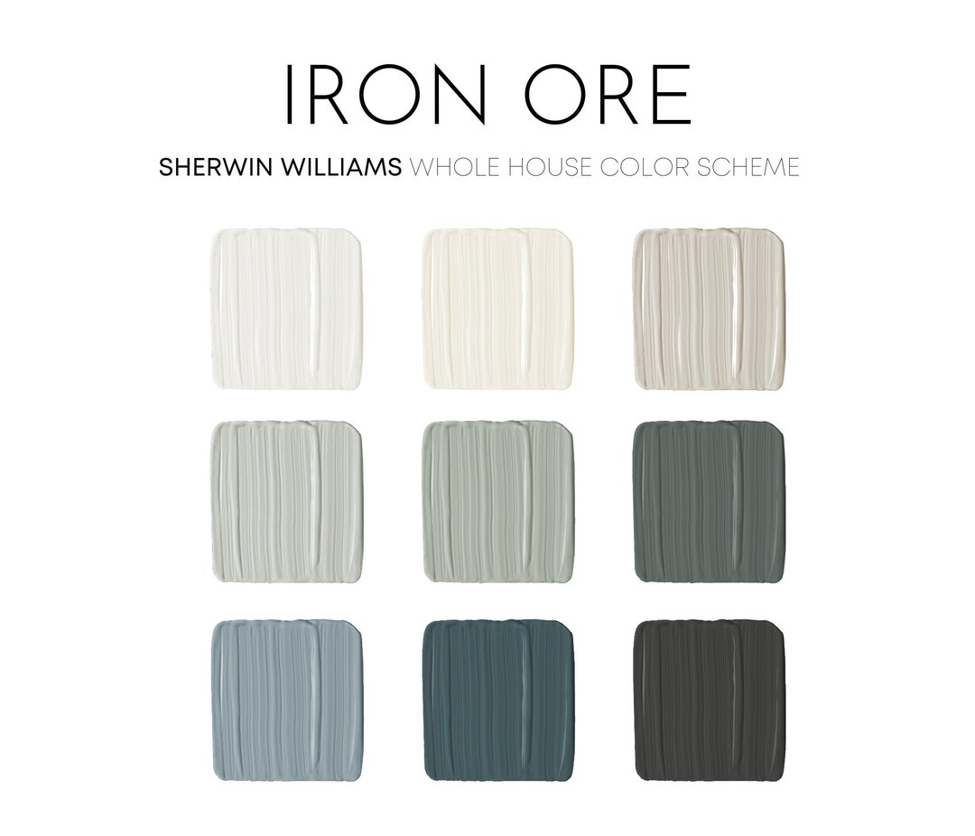 Iron Ore Sherwin Williams Paint Palette Modern Neutral - Etsy