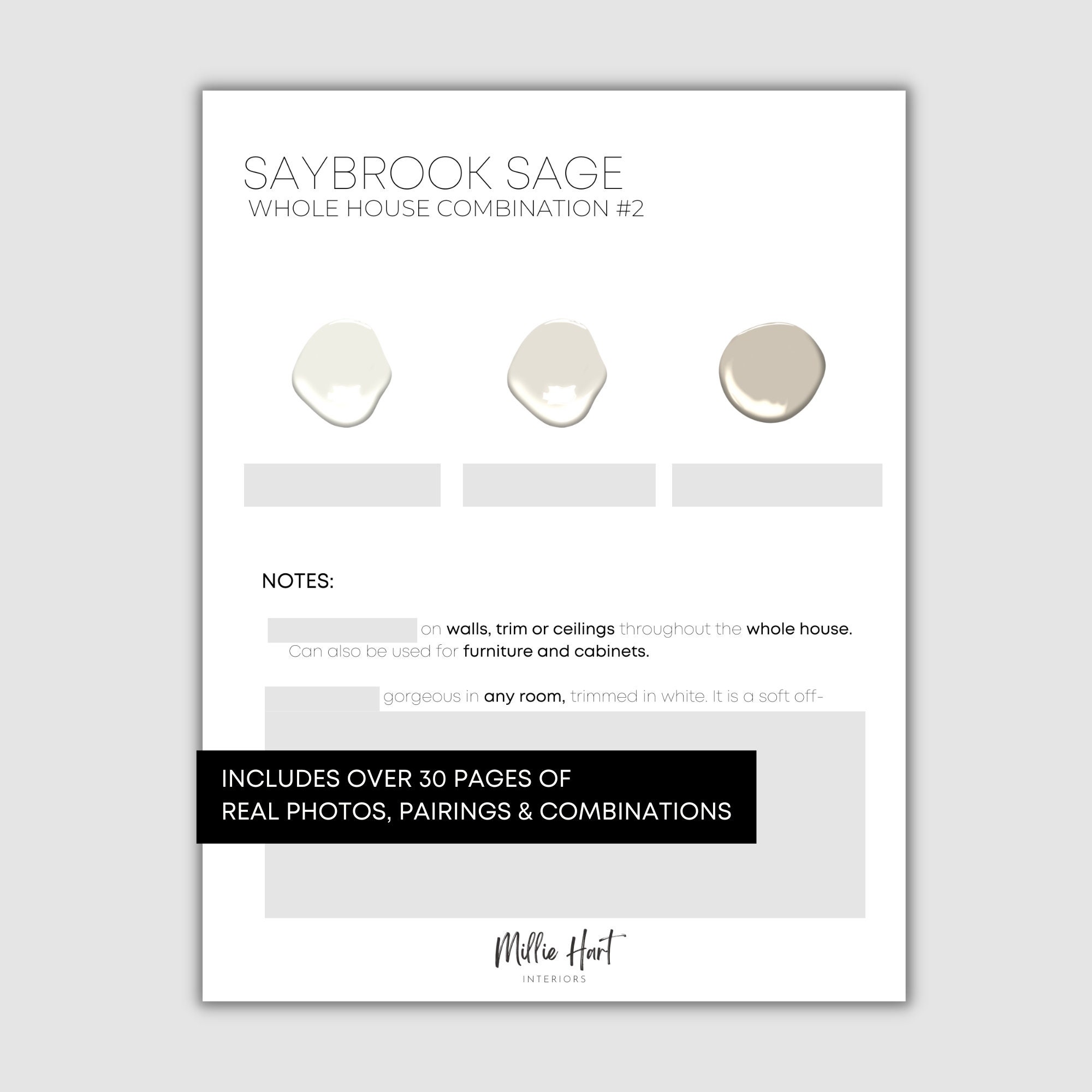 Benjamin Moore Saybrook Sage Paint Palette Best Selling - Etsy
