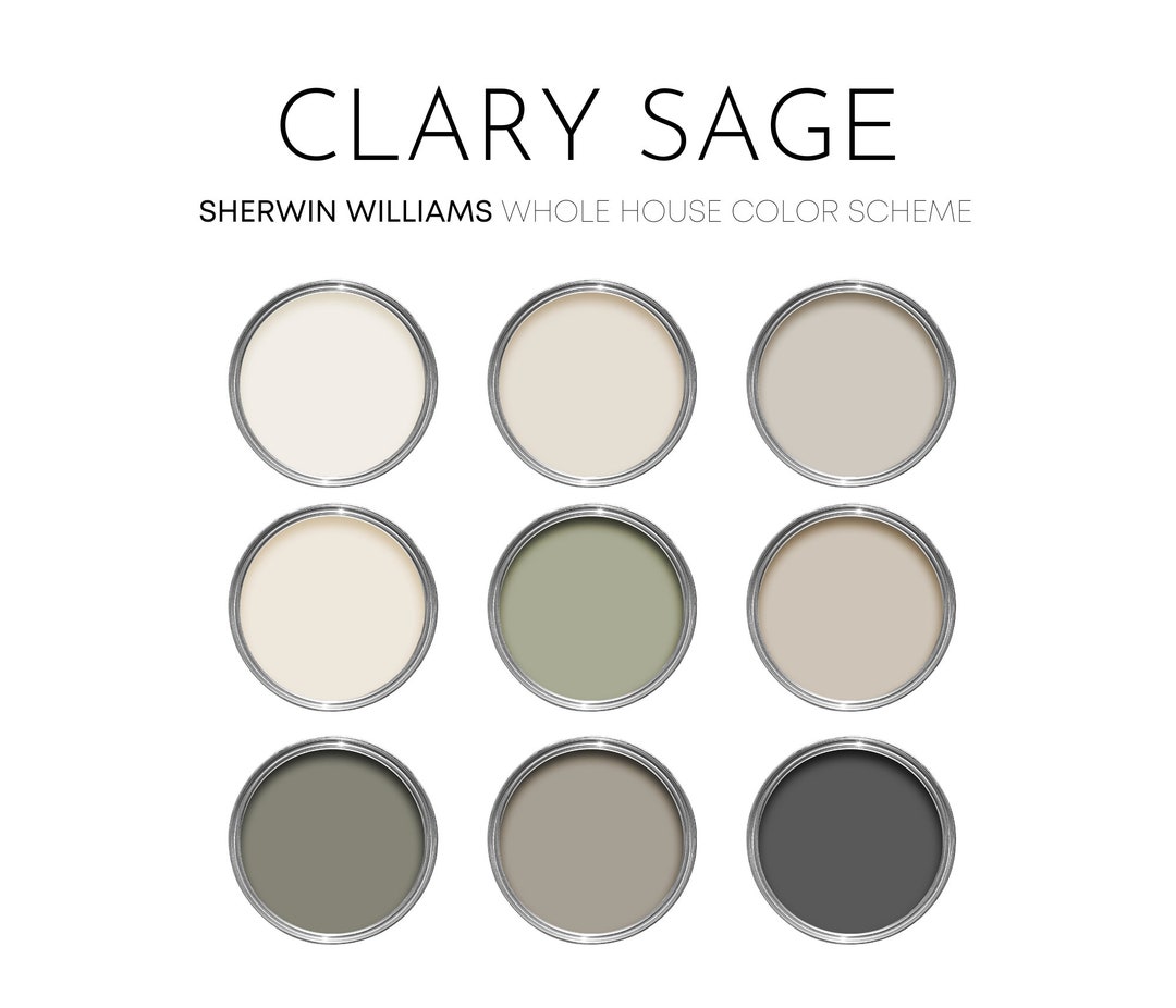 Clary Sage Sherwin Williams Paint Palette, Color of the Year, Best ...
