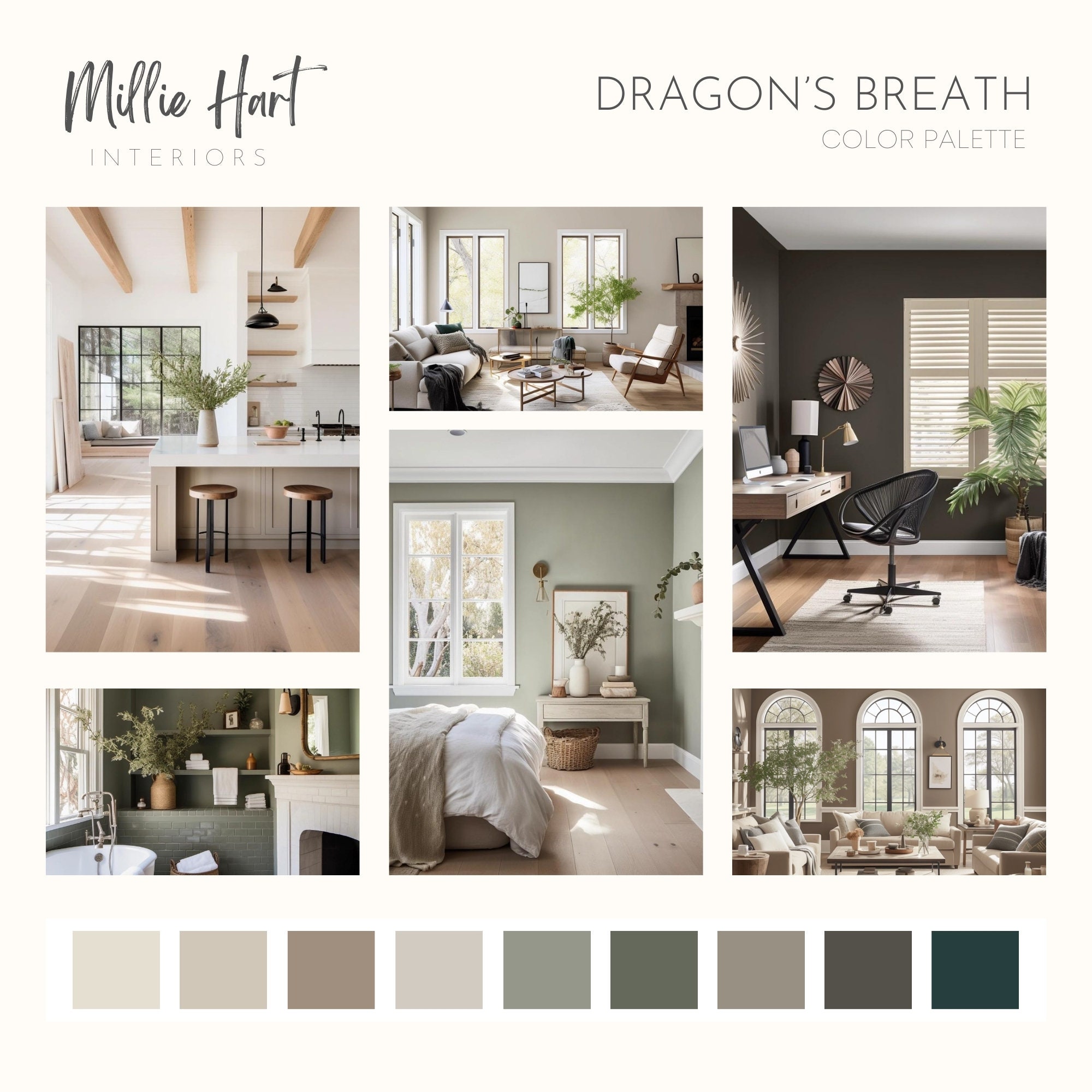 Dragon's Breath Benjamin Moore Paint Palette, Warm Neutrals Color ...