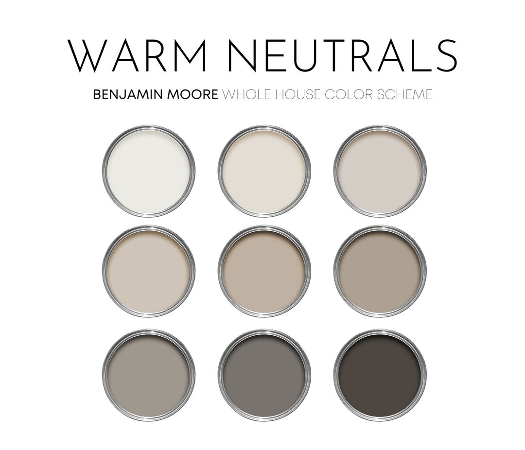 Warm Neutrals Benjamin Moore Paint Palette, Interior Paint Colors for ...