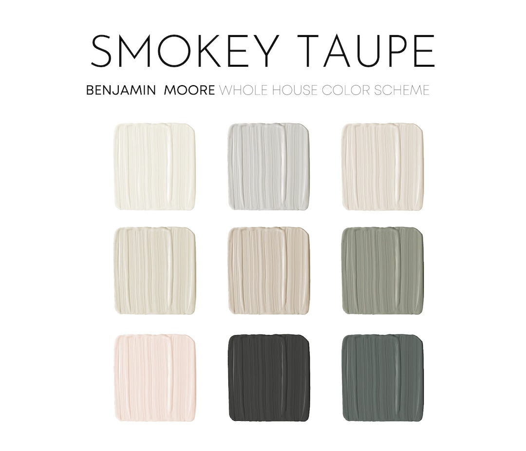 Smokey Taupe Benjamin Moore Paint Palette Soft Neutral Paint - Etsy Smokey Taupe Benjamin Moore Paint Palette Soft Neutral Paint - Etsy