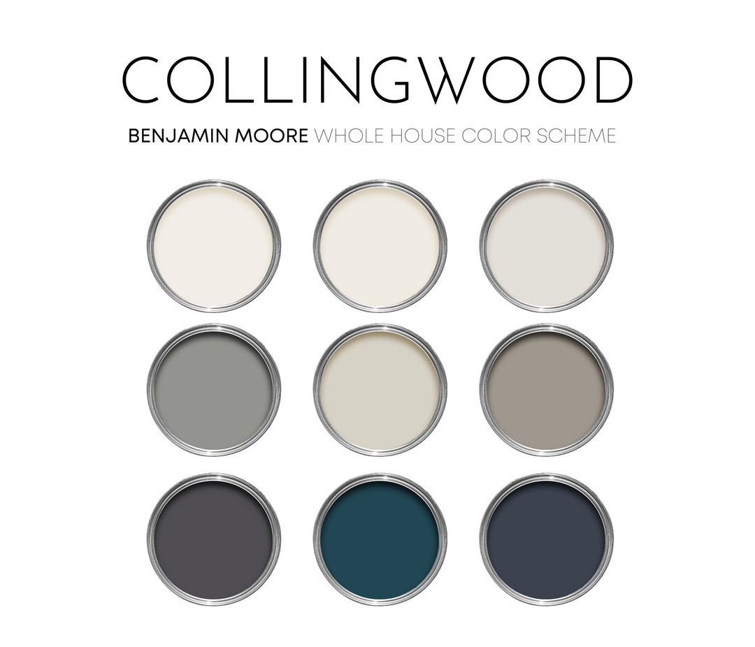 Collingwood Benjamin Moore Paint Palette, Modern Neutral Interior Paint ...