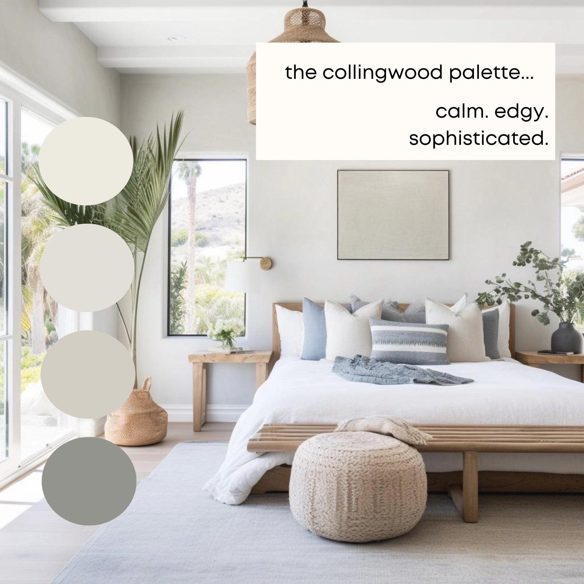 Collingwood Benjamin Moore Paint Palette, Modern Neutral Interior Paint ...