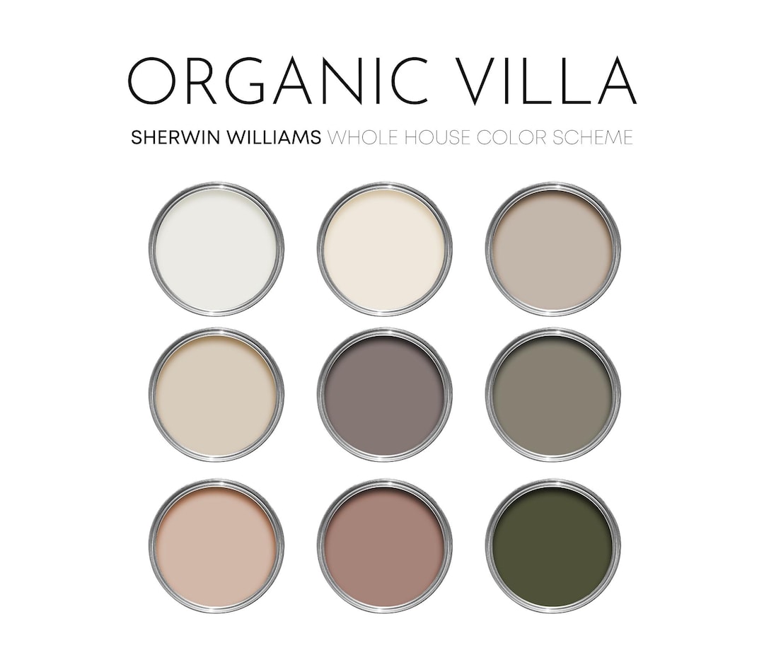 Organic Villa Sherwin Williams Paint Palette, Modern Neutral Calm Cozy ...