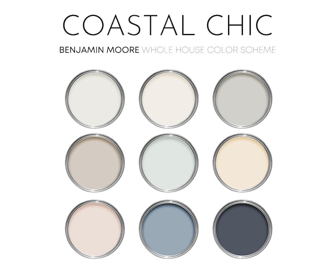 Nantucket Paint Colors, Benjamin Moore Coastal Interior Paint Palette ...