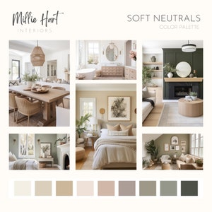 Soft Neutrals Benjamin Moore Paint Palette, Modern Neutrals, Earthy ...