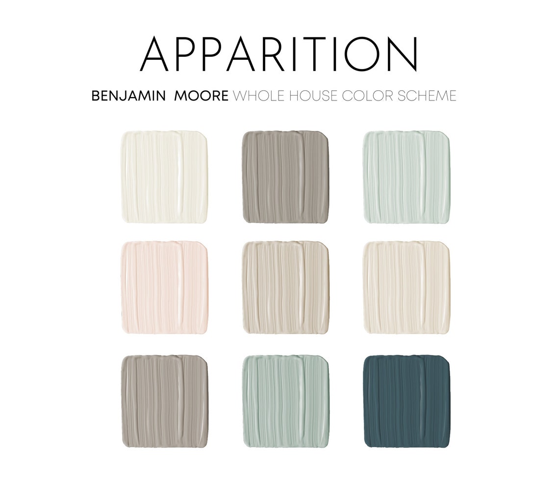 Apparition Benjamin Moore Paint Palette Modern Interior Paint - Etsy