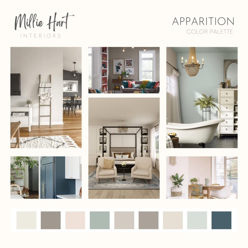 Apparition Benjamin Moore Paint Palette, Modern Interior Paint Colors ...