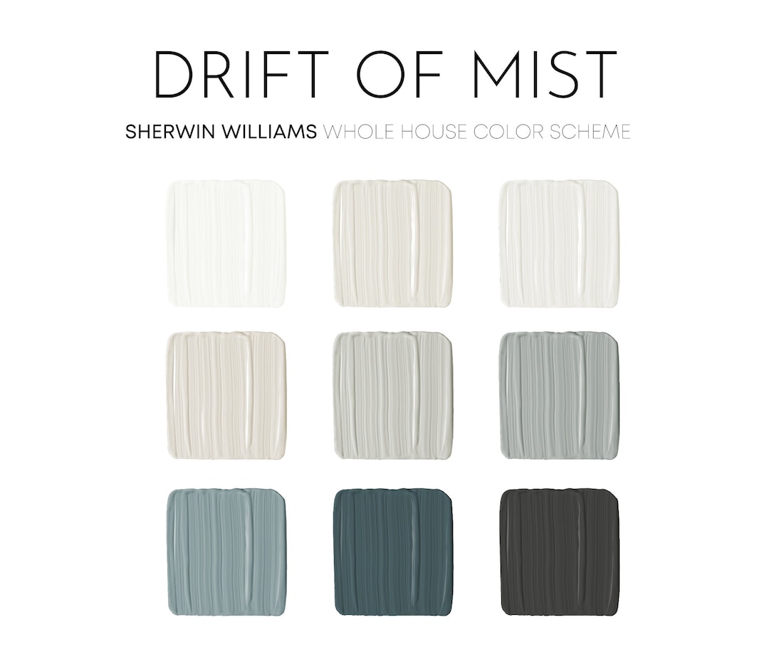 Drift of Mist Sherwin Williams Paint Palette Neutral Interior - Etsy