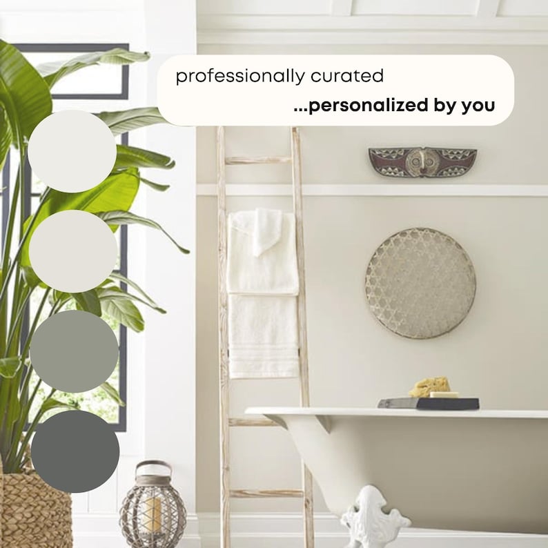 Calm and Peaceful Sherwin Williams Paint Palette, Modern Neutral Calm ...