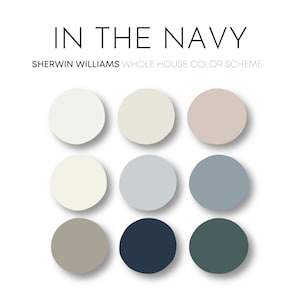 In the Navy Sherwin Williams Paint Palette Modern Neutral - Etsy