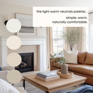 Light Warm Neutrals Benjamin Moore Paint Palette, Modern Neutral Calm ...