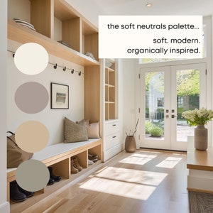 Soft Neutrals Benjamin Moore Paint Palette, Modern Neutrals, Earthy ...
