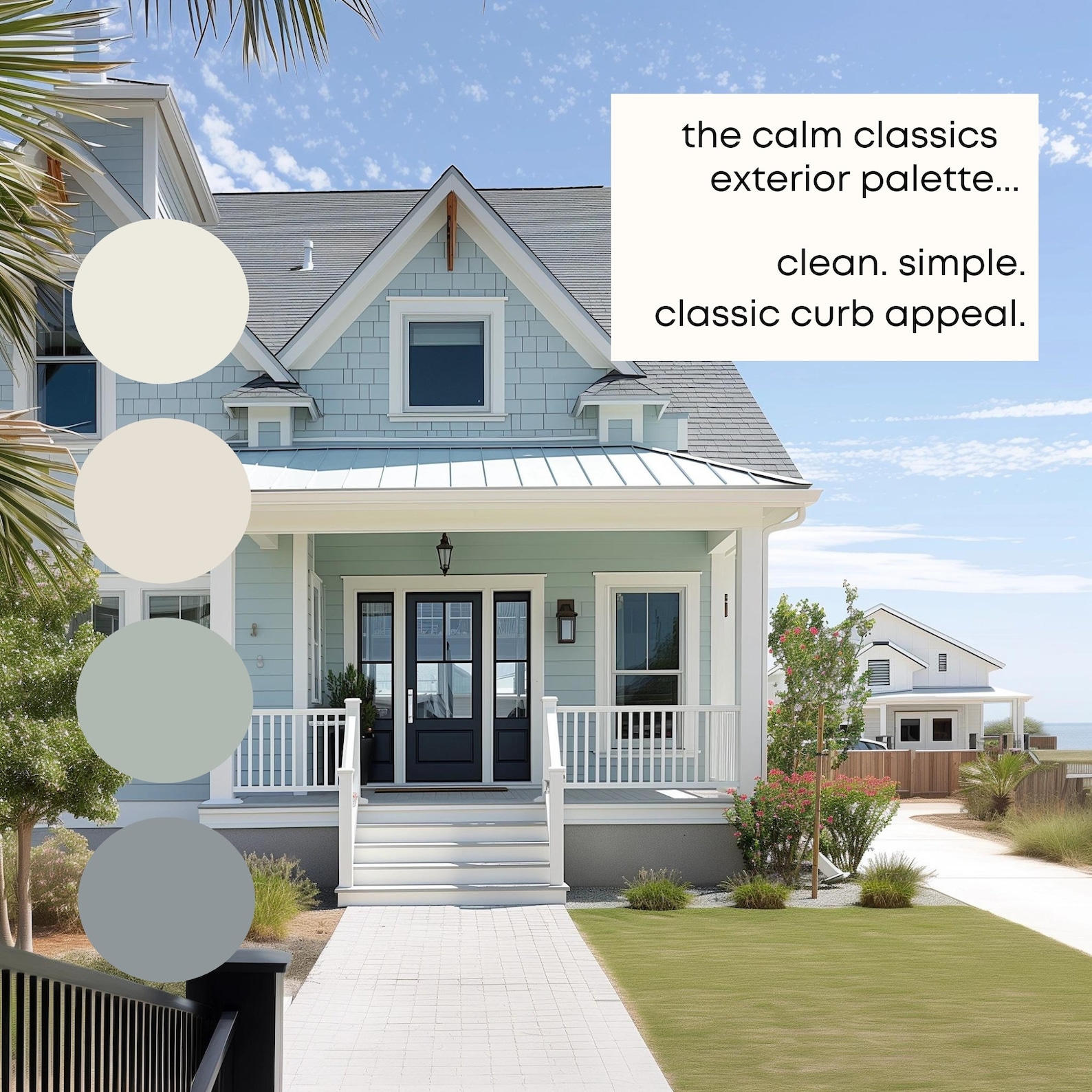 Calm Classics Exterior Sherwin Williams Paint Palette, Modern Exterior ...