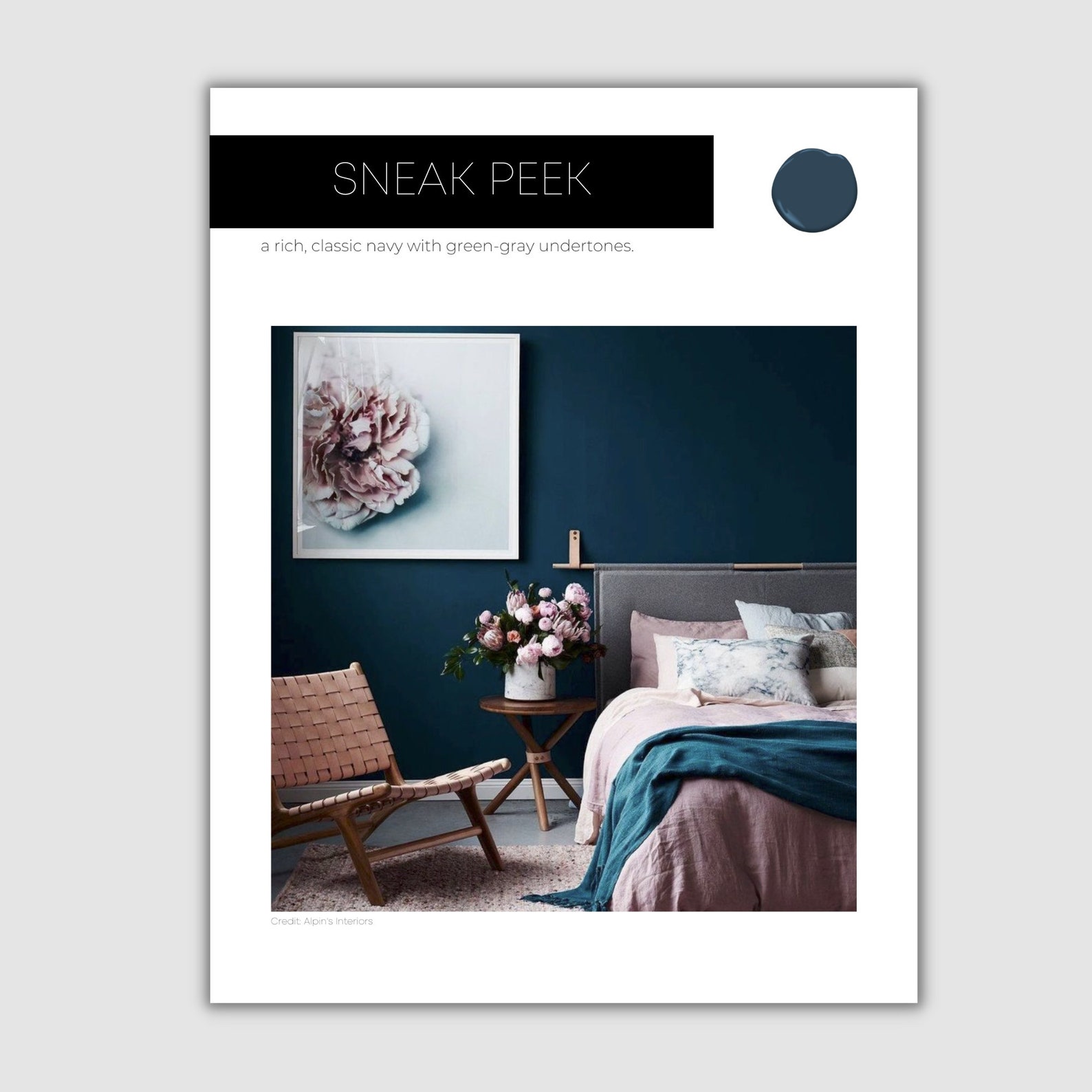 Gentleman's Gray Benjamin Moore Paint Palette Modern - Etsy