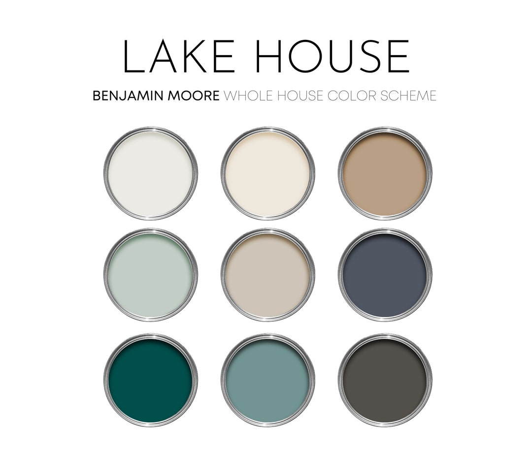 Lake House Benjamin Moore Paint Palette - Modern Neutral Interior Paint ...
