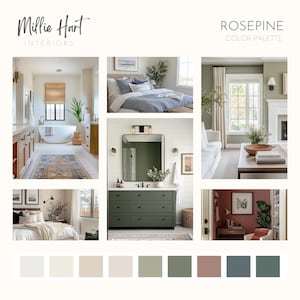 Rosepine Benjamin Moore Paint Palette, Timeless Neutral Interior Colors ...
