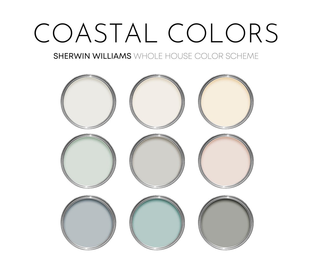 Coastal Colors Sherwin Williams Paint Palette, Paint Colors for Home ...