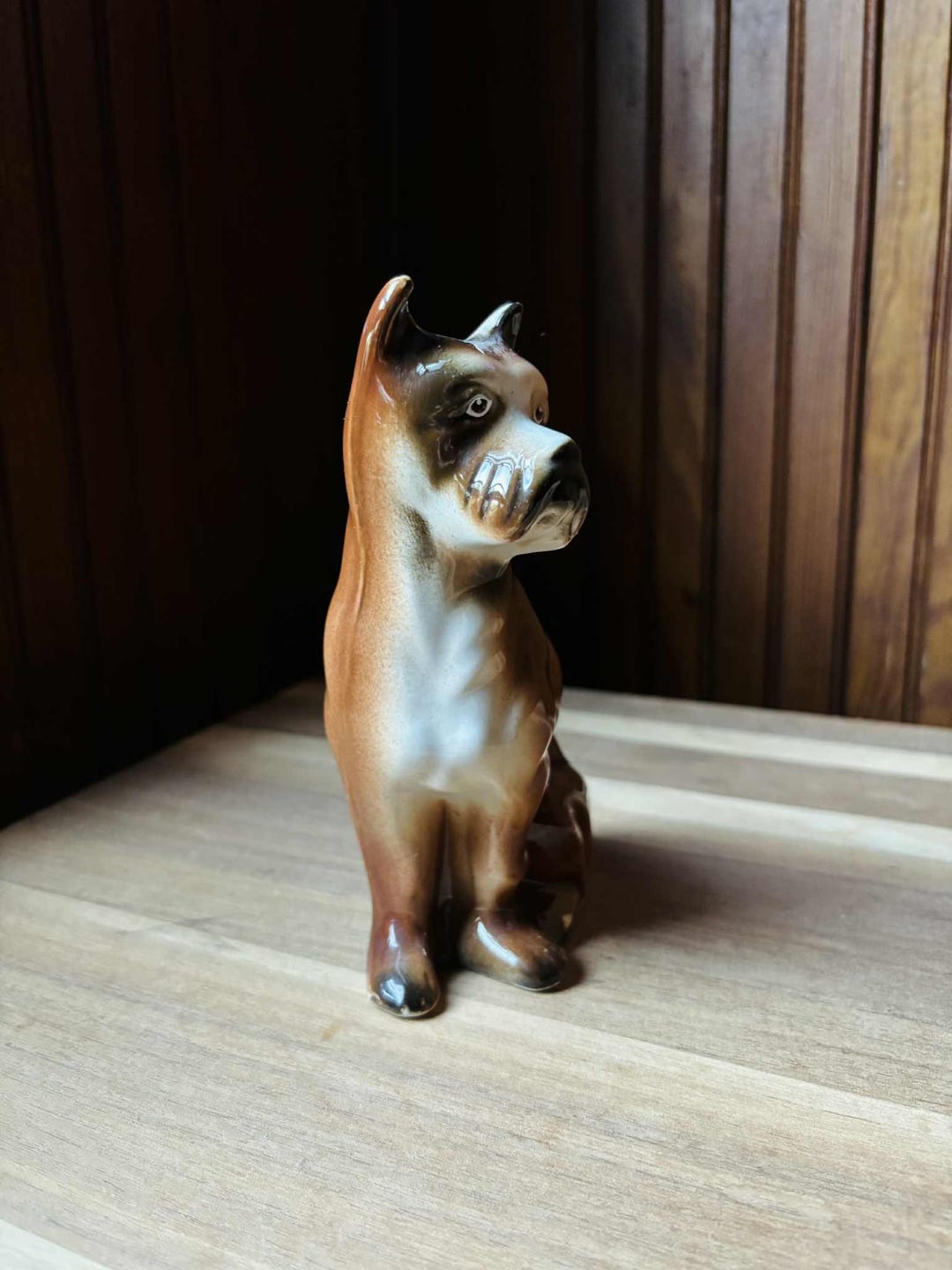 Vintage Boxer Dog Figurine: Mid-century Modern Ceramic, Made in Brazil ...