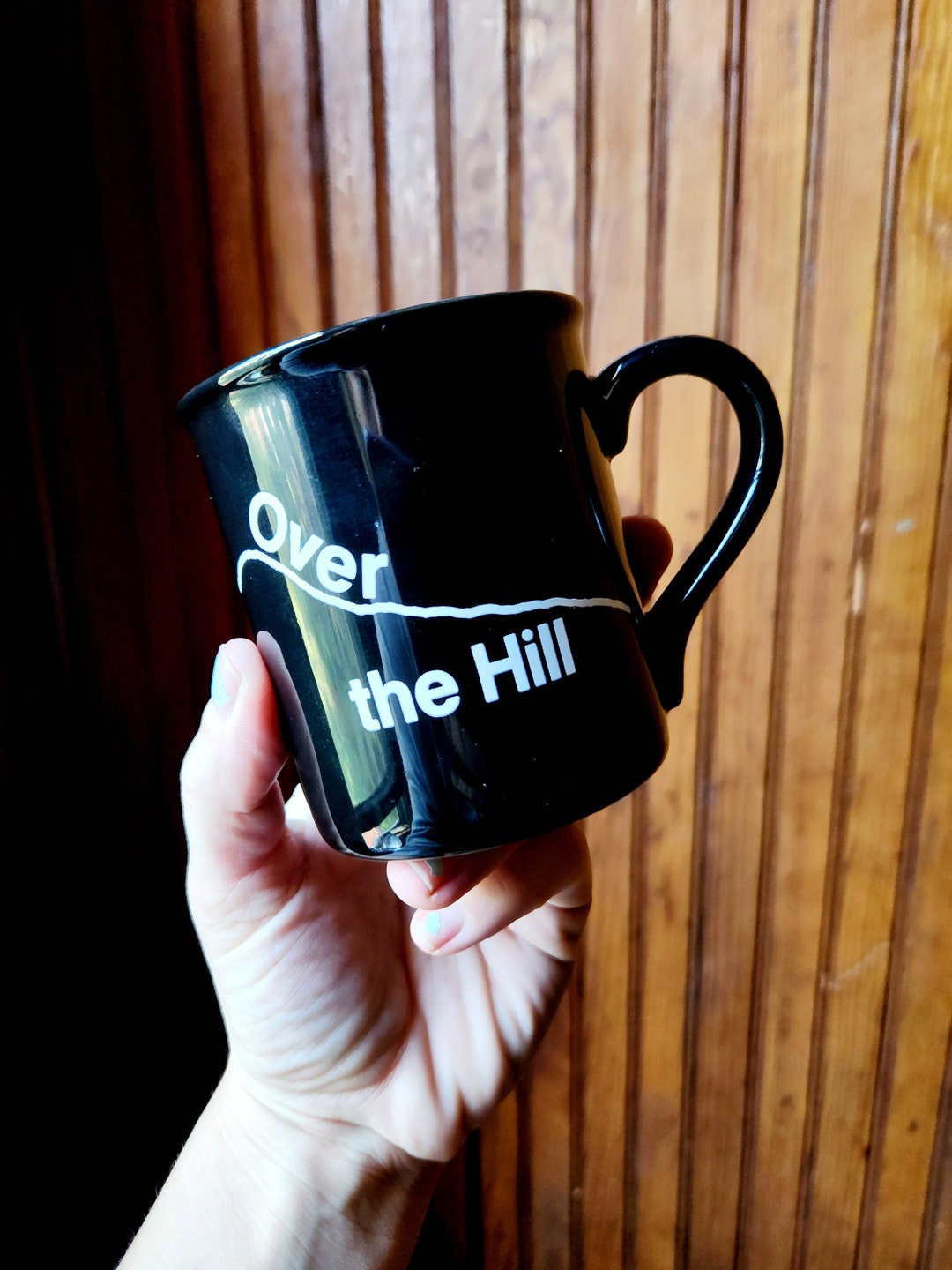 Vintage 1980's OVER THE HILL Hallmark Black and White Happy Birthday ...