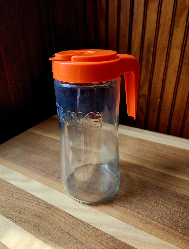 Vintage 1970's TANG Glass Juice Drink Pitcher Carafe Anchor Hocking ...