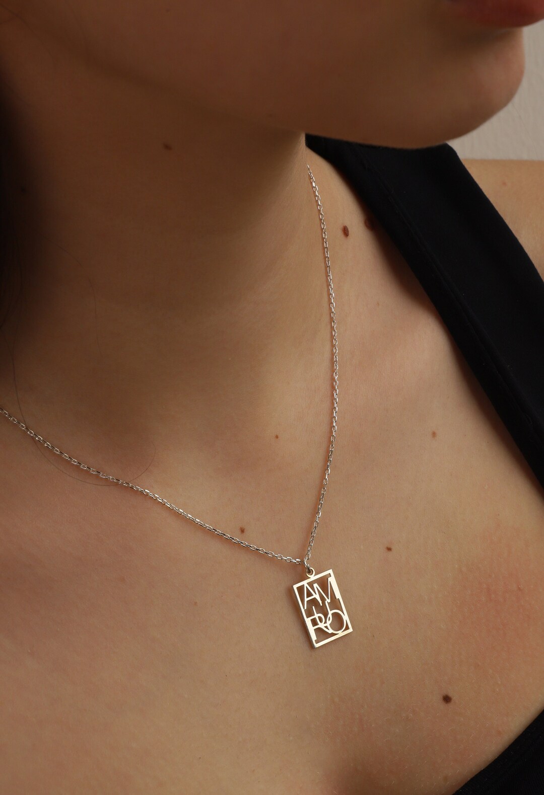 Collier Amore en argent 925K pendentif d'amour en argent - Etsy France