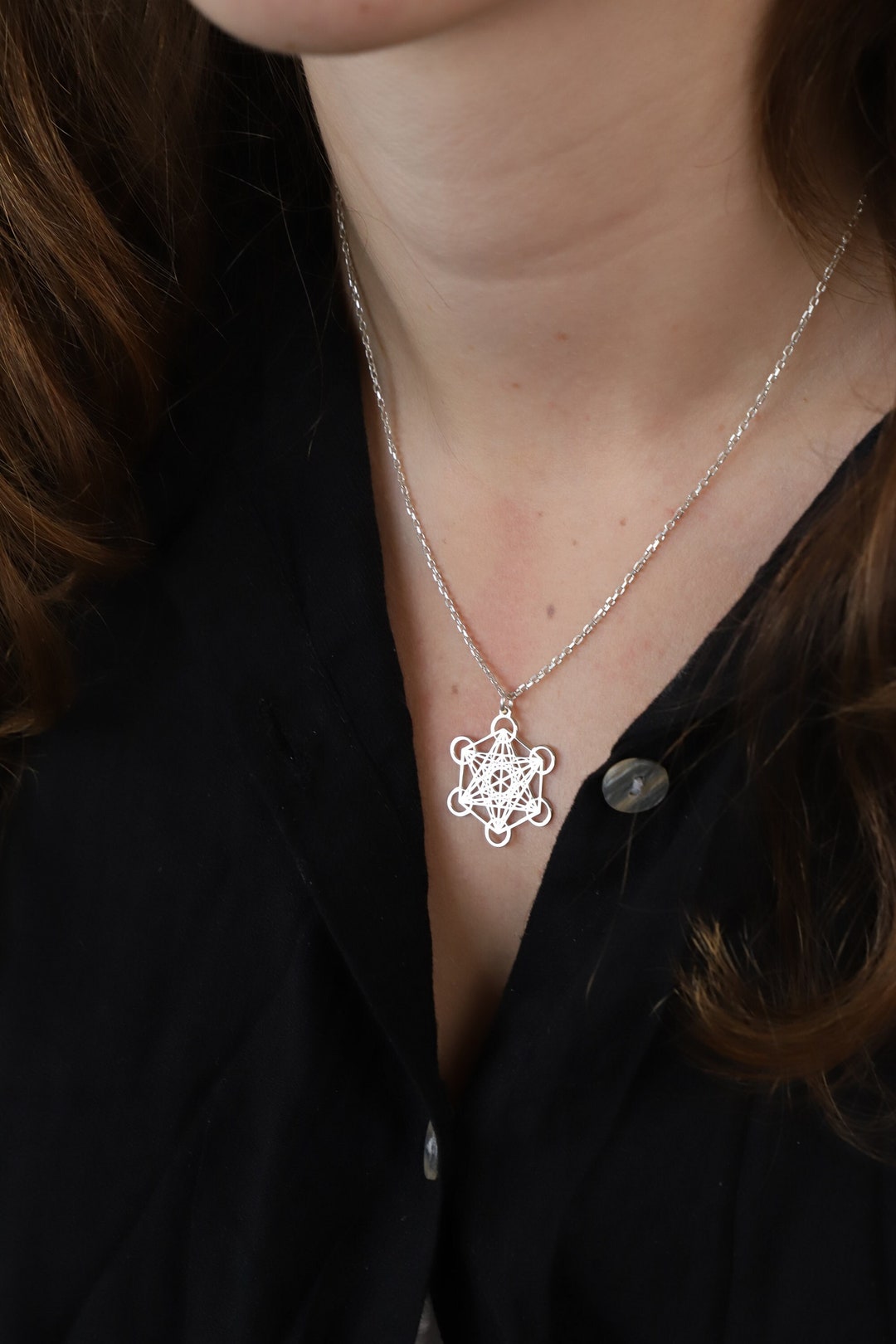 Metatron Cube Necklace, Sacred Geometry Jewelry, Religious Symbol ...