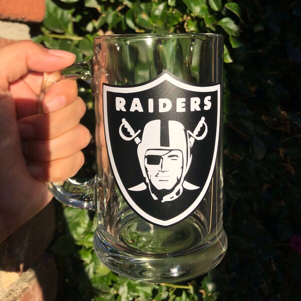 Raiders Beer Glass - Etsy
