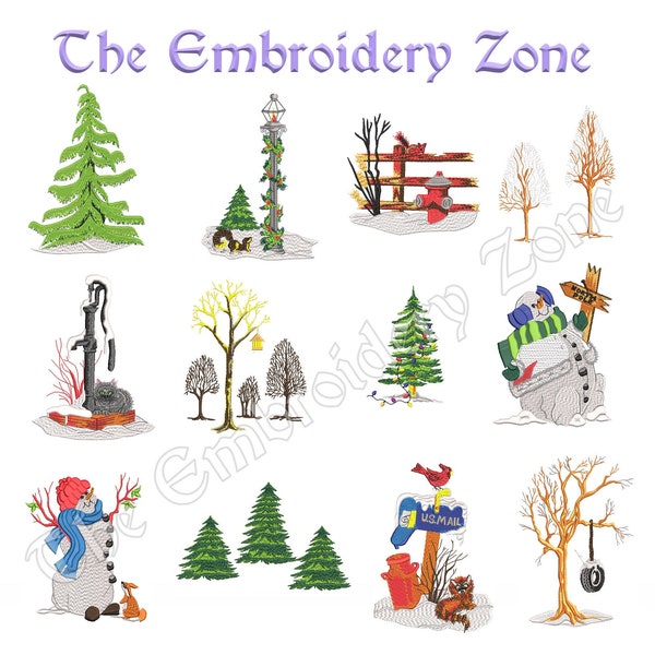 Winter Snow Scene - Etsy
