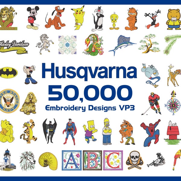 Husqvarna Embroidery Designs - Etsy