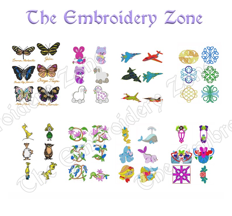 Machine Embroidery Designs Collection Husqvarna on USB Over - Etsy