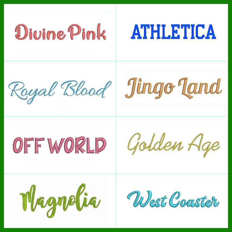 DST Embroidery Fonts: 500 Tajima Machine Bundle (1 - 3 Inch) - Etsy