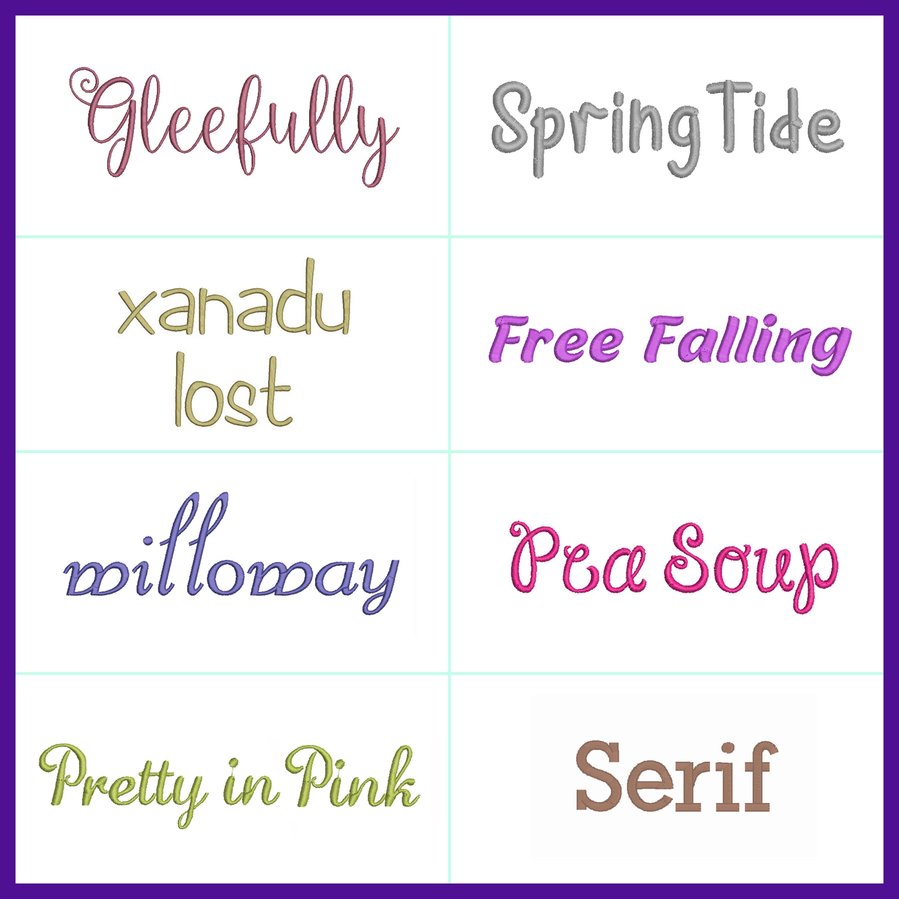 EXP Embroidery Fonts: 500 Bernina Machine Letters Bundle (1 - 3 Inch ...