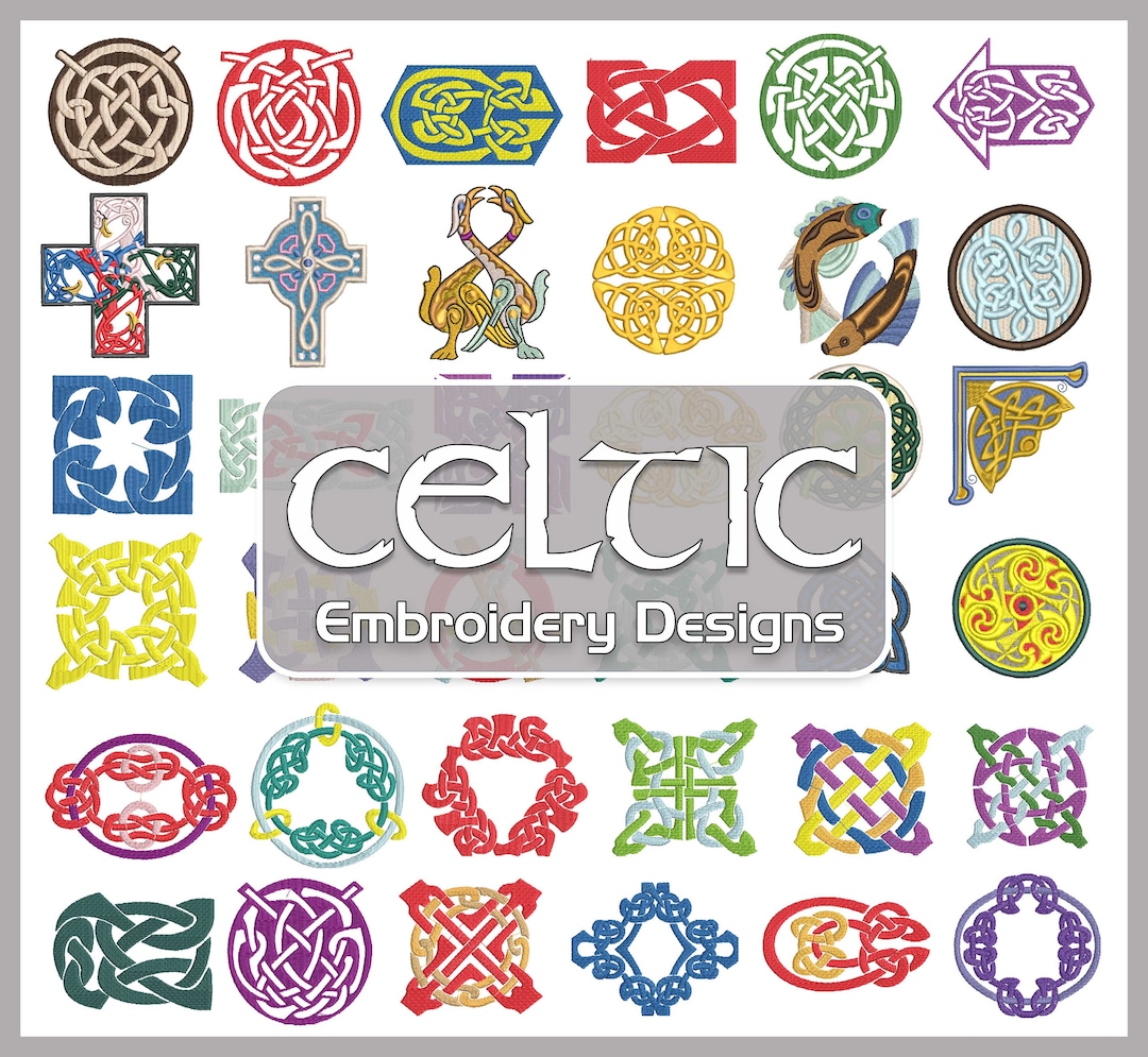 145 Celtic Embroidery Designs: Crosses, Knots, Edges (digital Download) - Etsy