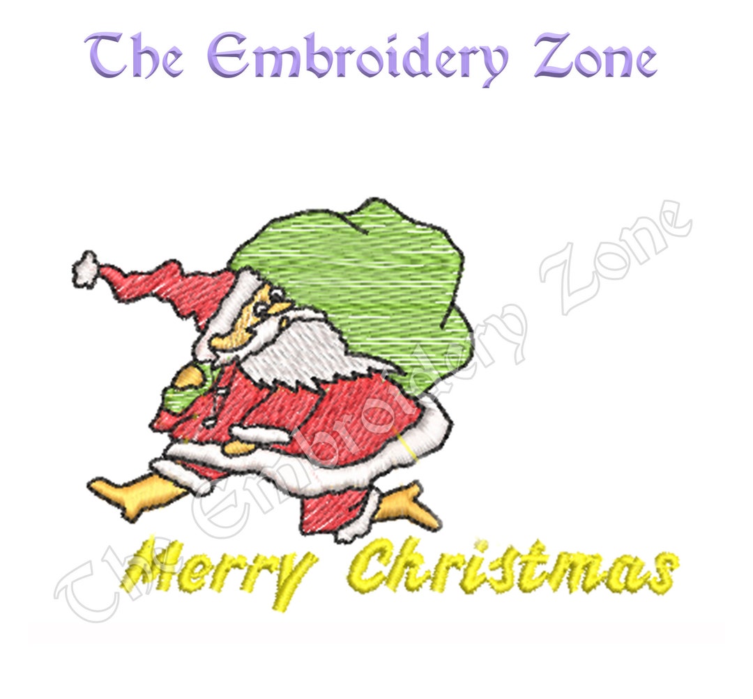 Santa Claus Machine Embroidery Design Christmas Machine - Etsy