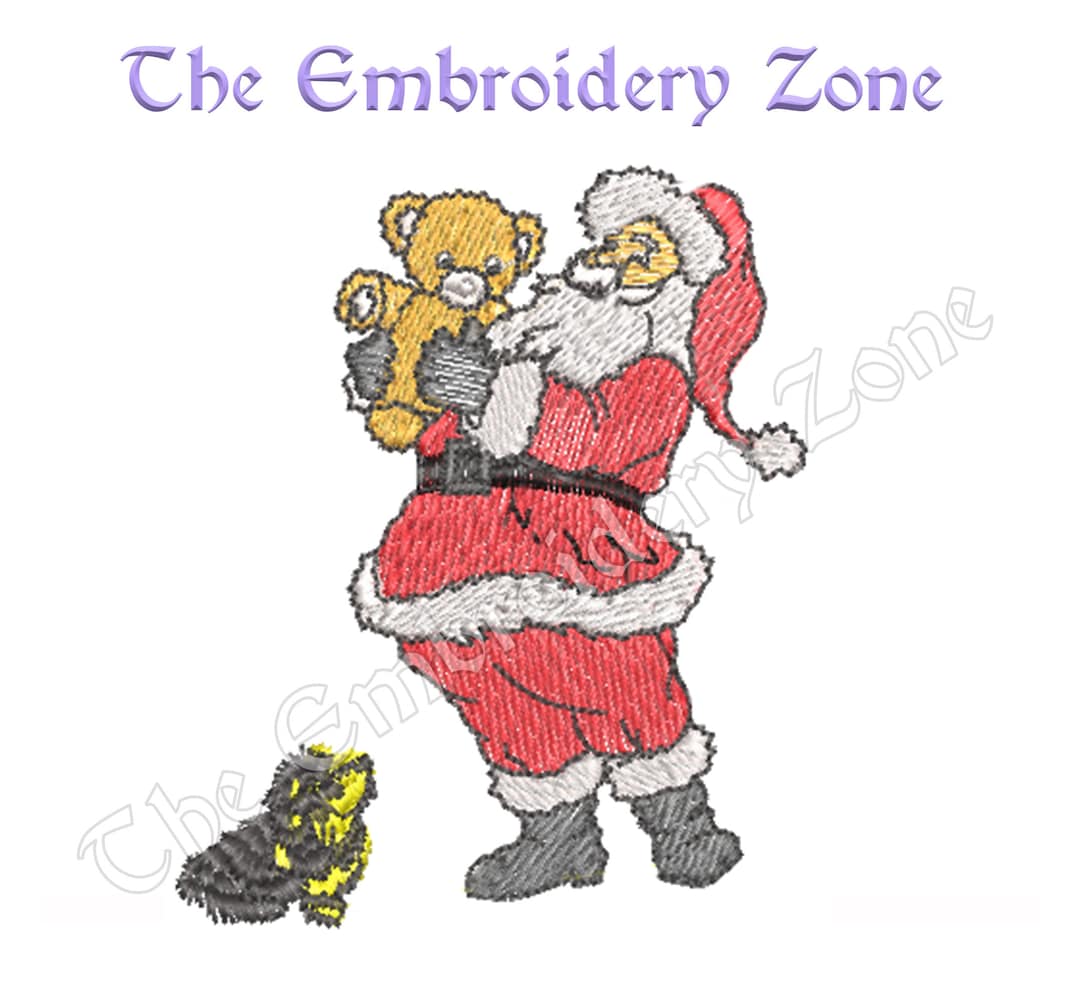 Santa Claus Machine Embroidery Design Christmas Machine - Etsy