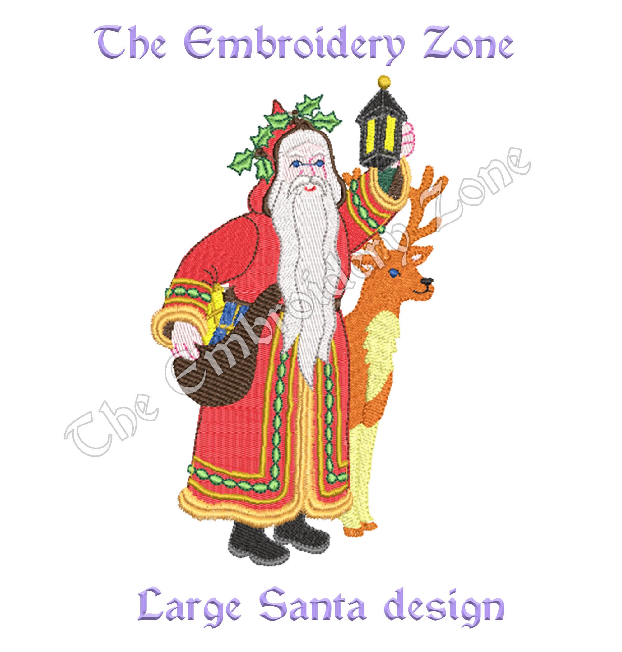 Santa Claus Machine Embroidery Design Christmas Machine - Etsy