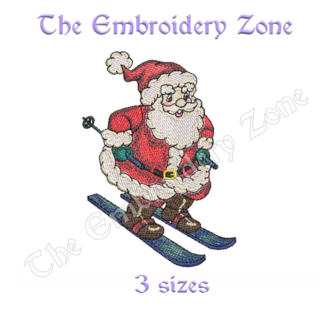 Santa Claus Machine Embroidery Design Christmas Machine - Etsy