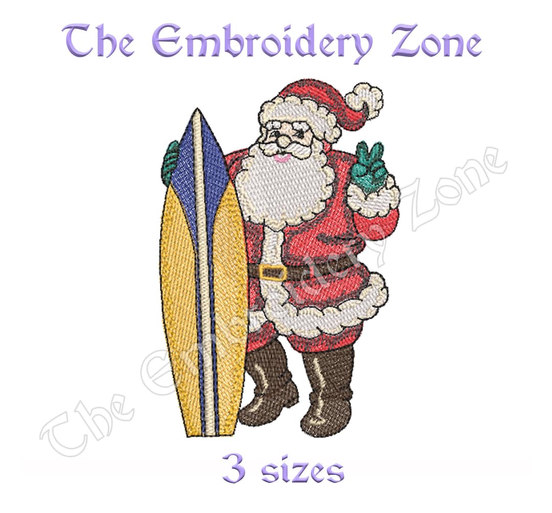 Santa Claus Machine Embroidery Design Christmas Machine - Etsy